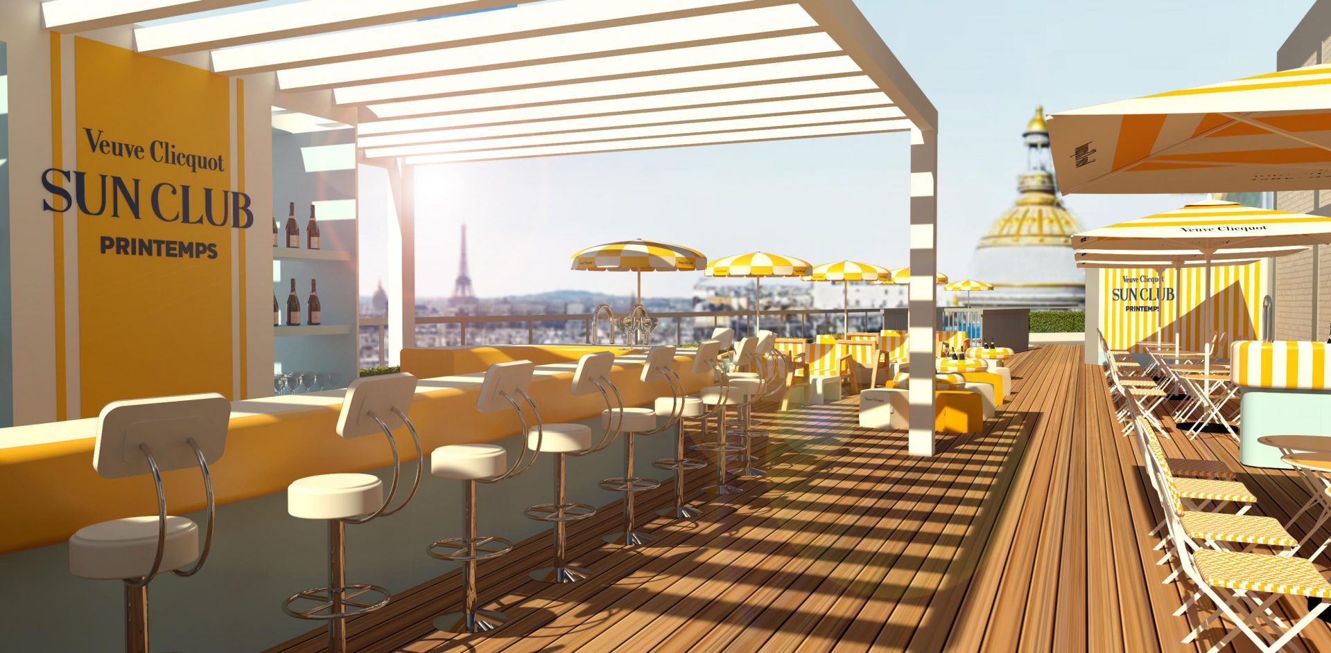 Veuve Clicquot Sun Club à la Terrasse du 7ème Ciel au Printemps ...